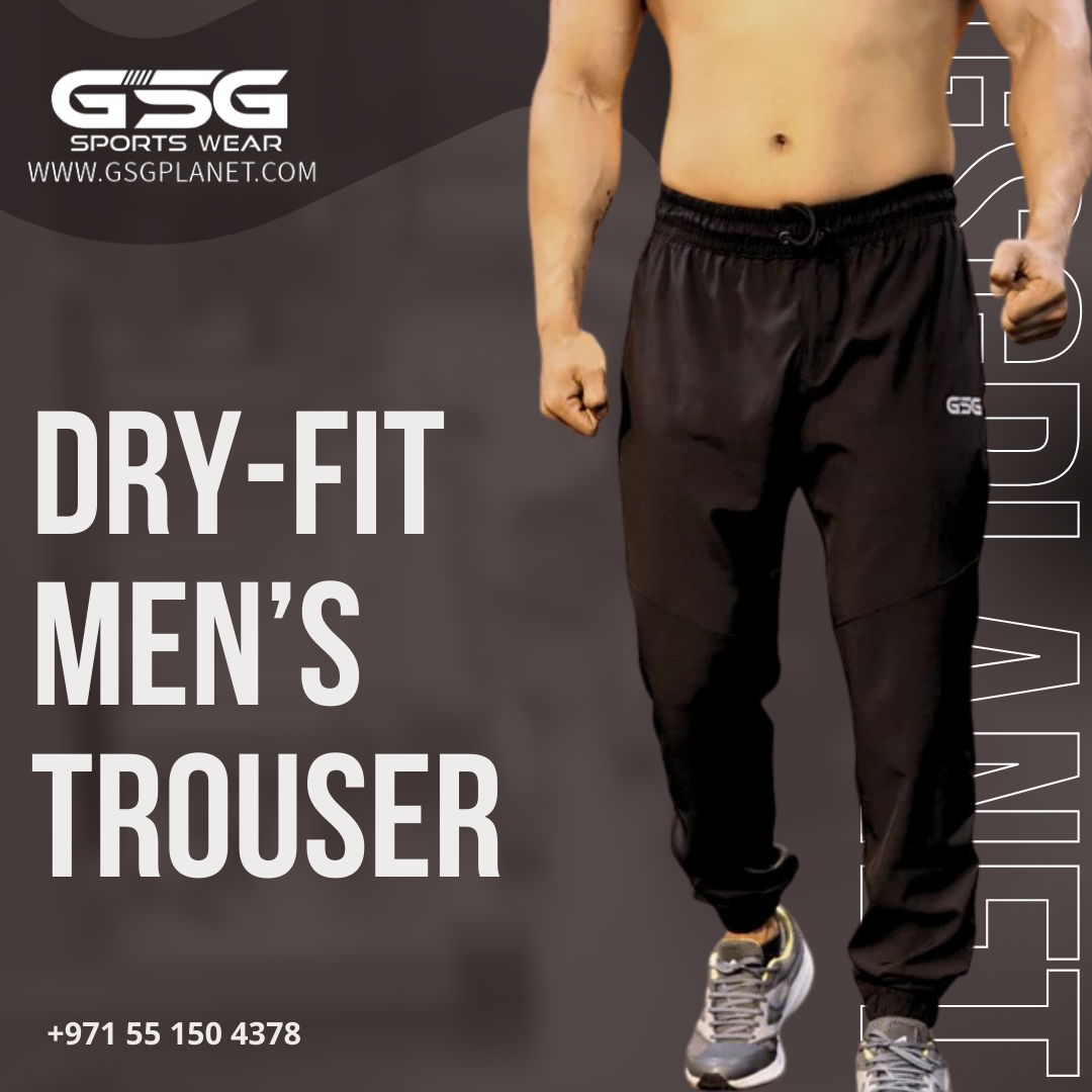 Dry-Fit Men’s Trouser - Medium Fit Black - gsgplanet – GSG Planet- Best ...