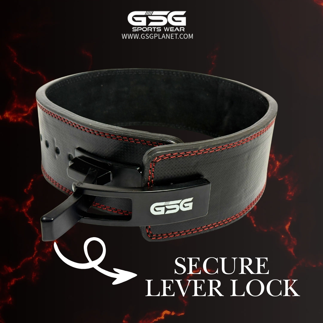 GSG PowerLock Lever Belt – 10mm Leather Weightlifting Belt | GSG Planet ...